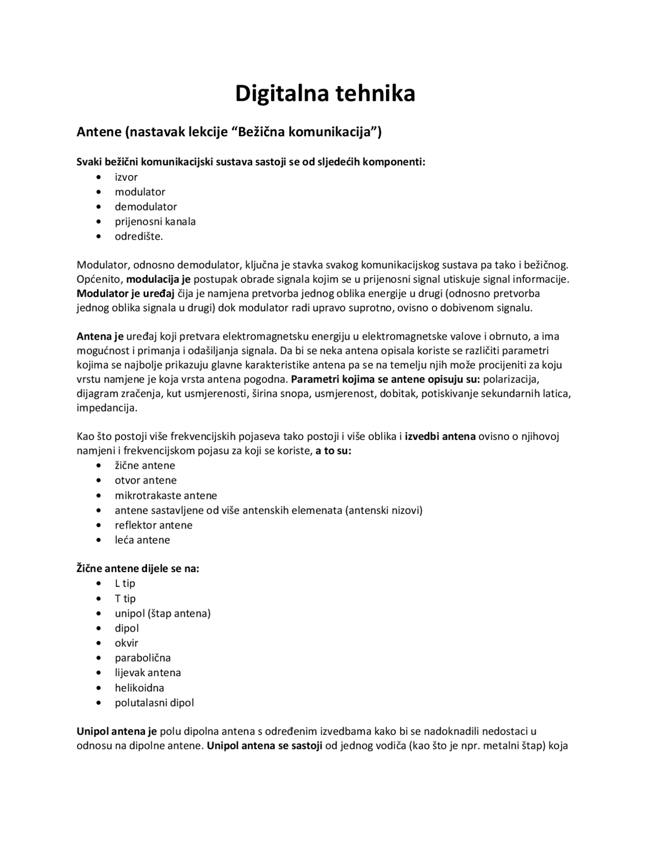 Bežična komunikacija kod uređaja | Rezime' predlog Računarstvo i informatika - Docsity