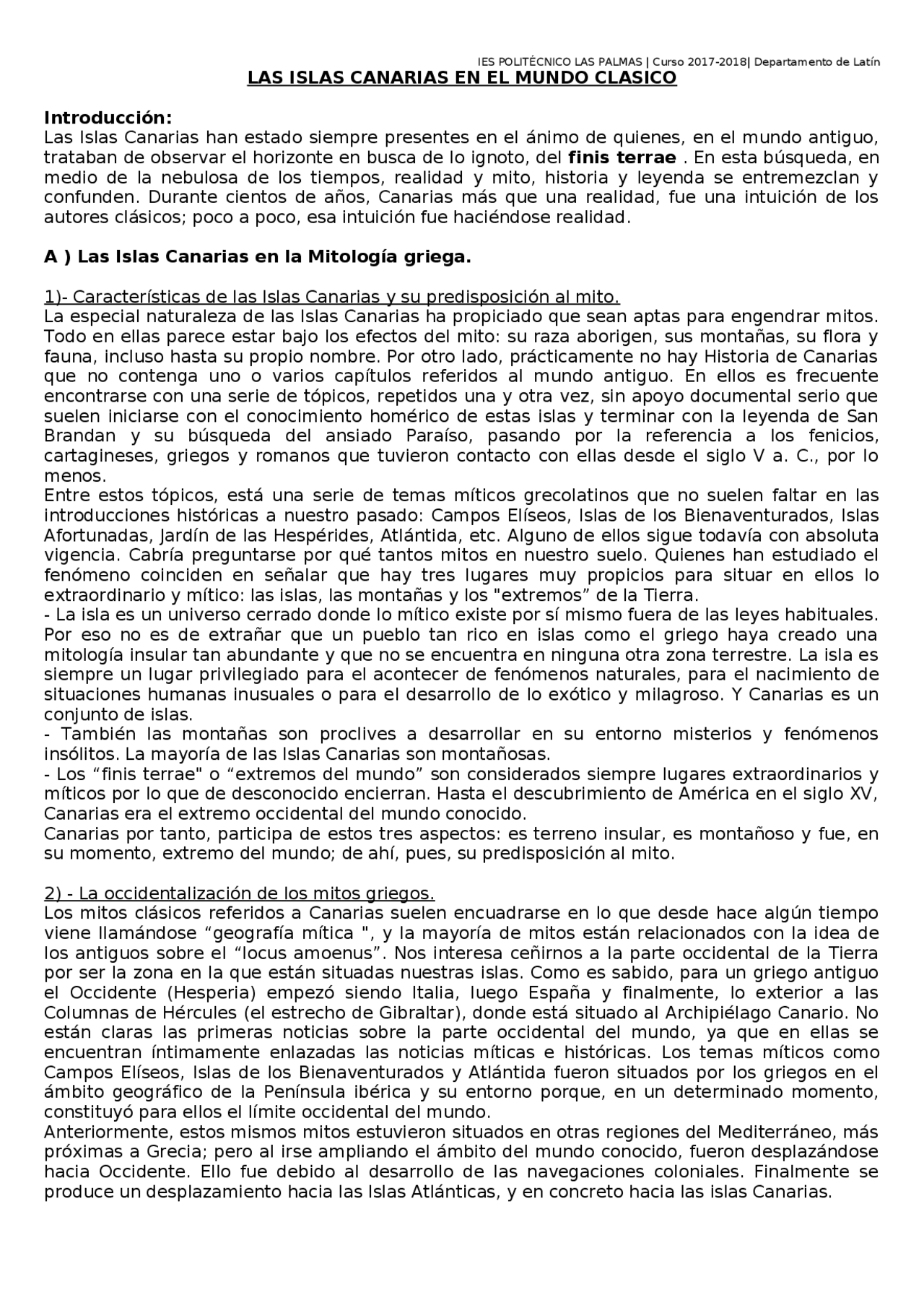 Apuntes Segundo De Bachillerato Latín Canarias Docsity