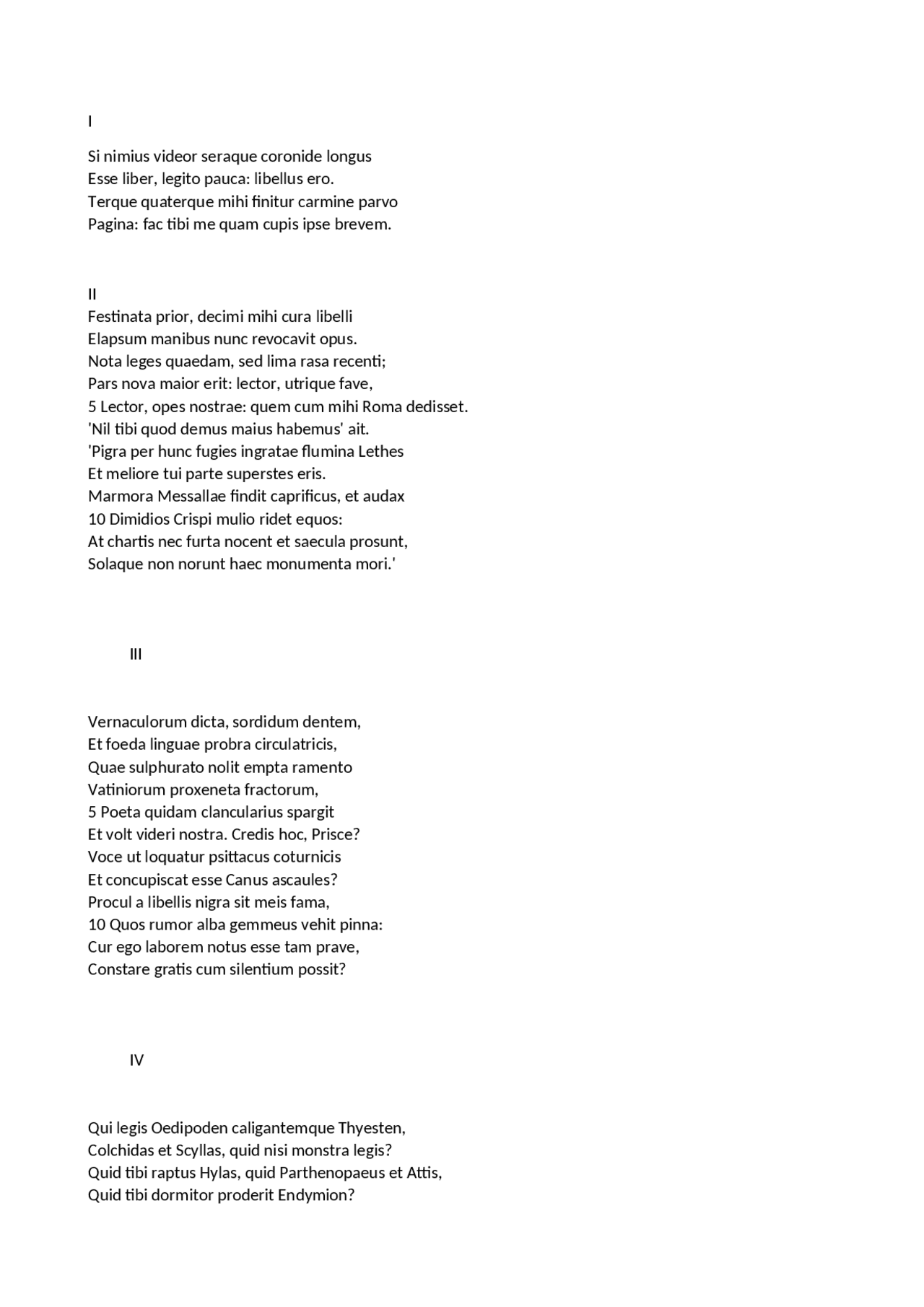 marziale epigrammata 10 | Traduzioni di Letteratura latina | Docsity