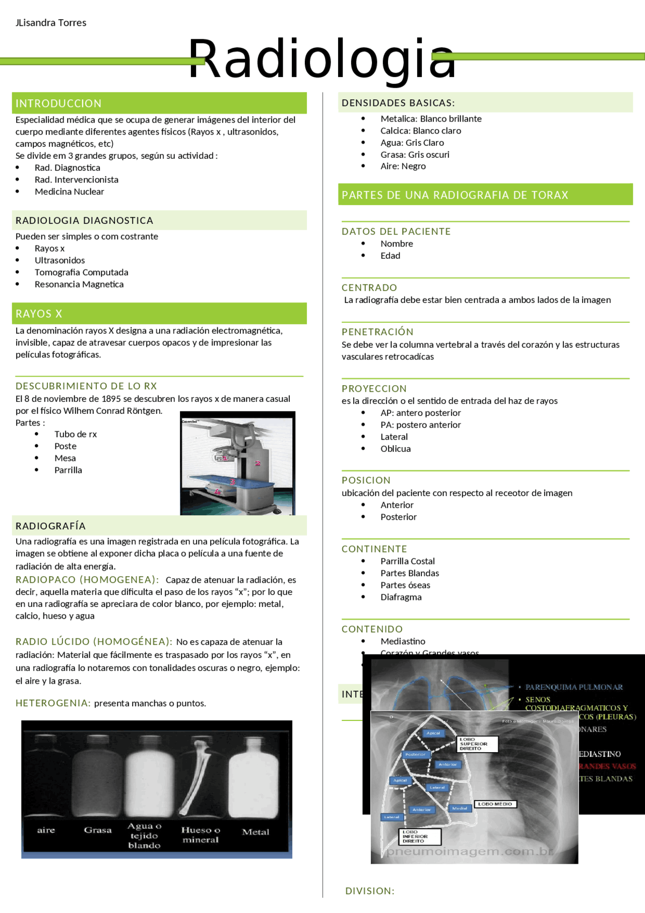 Radiología Generalidades Docsity