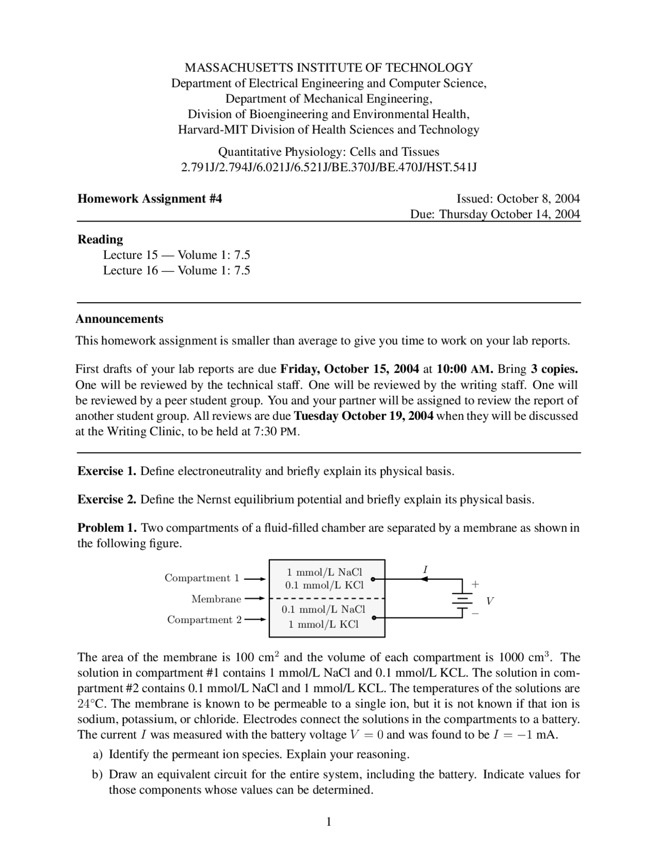 Cells And Tissues Homework 4 Exercises And Problems Quantitative