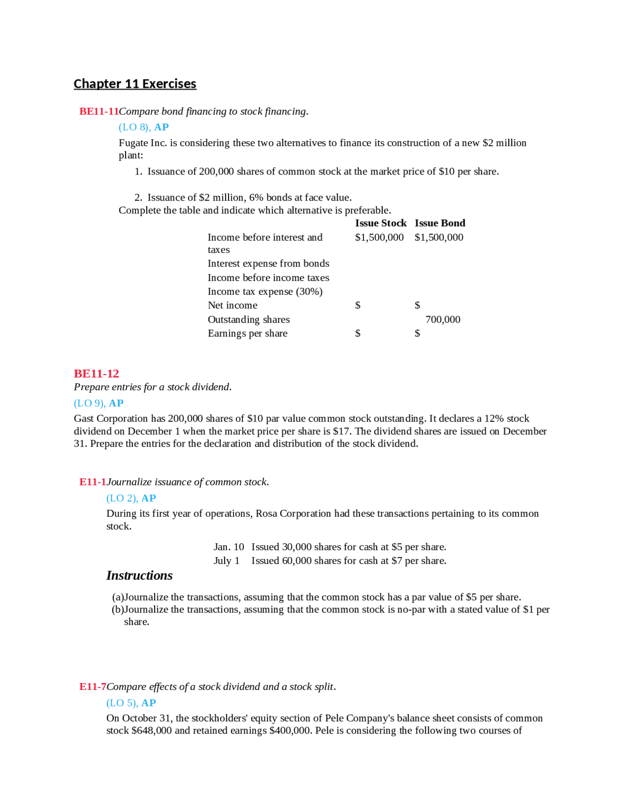 Stockholder's equity summary lecture notes. - Docsity