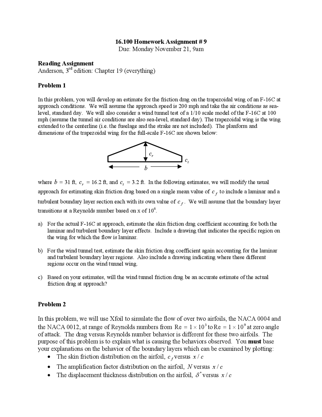 Boundary Layers Transition And Turbulence Assignment Mit Docsity