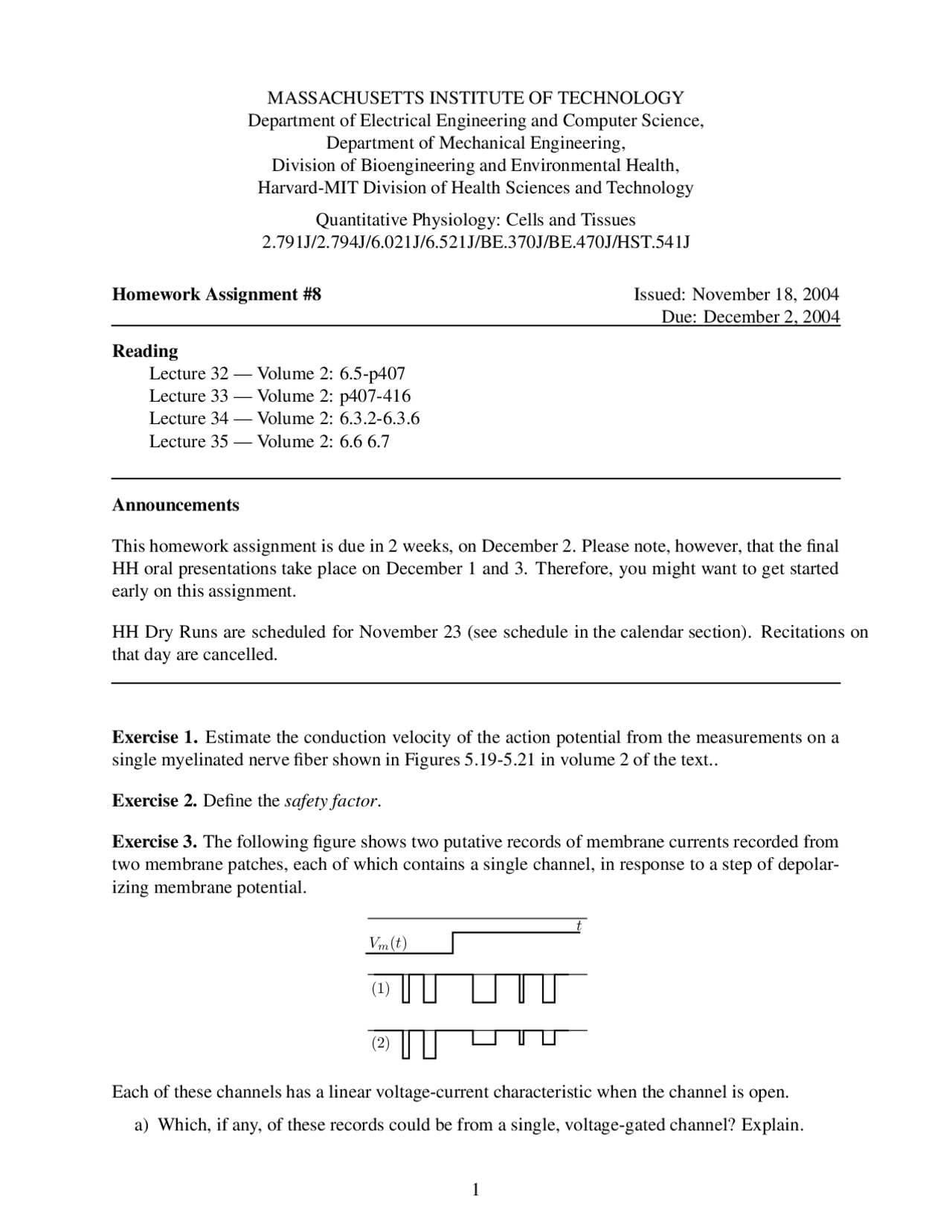 Cells And Tissues Homework Assignment 8 Exercises And Problems Docsity