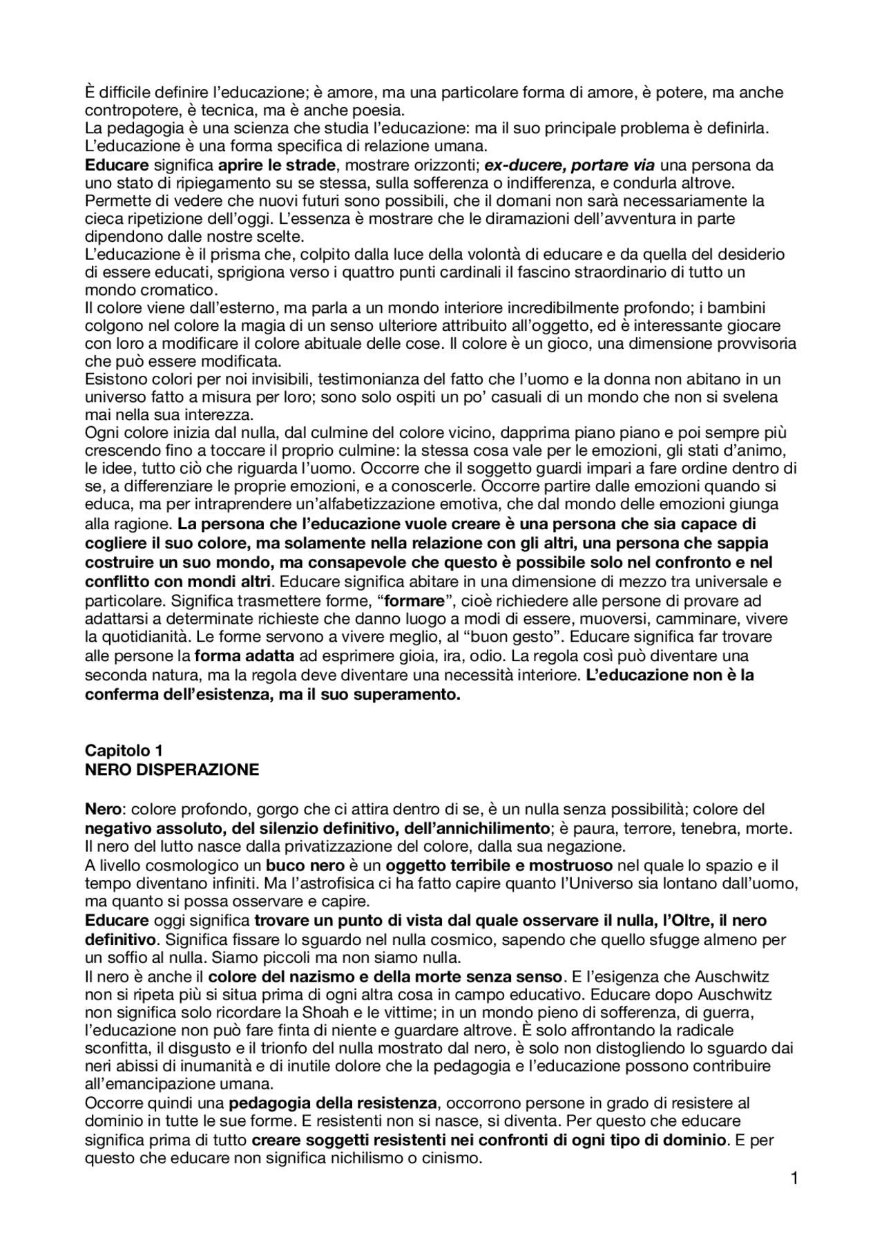 I Colori Delleducazione Raffaele Mantegazza Docsity