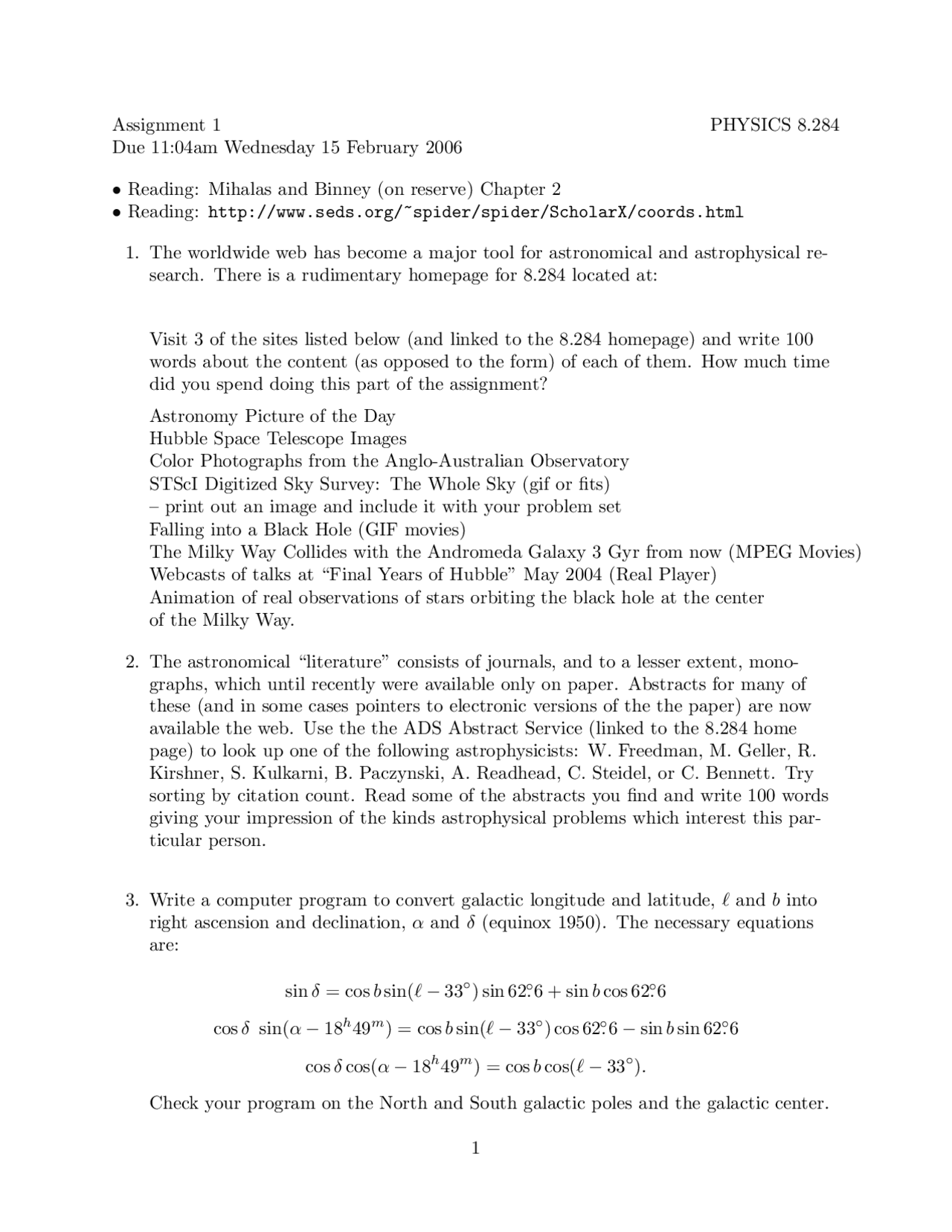 Modern Astrophysics Five Problems To Solve Docsity