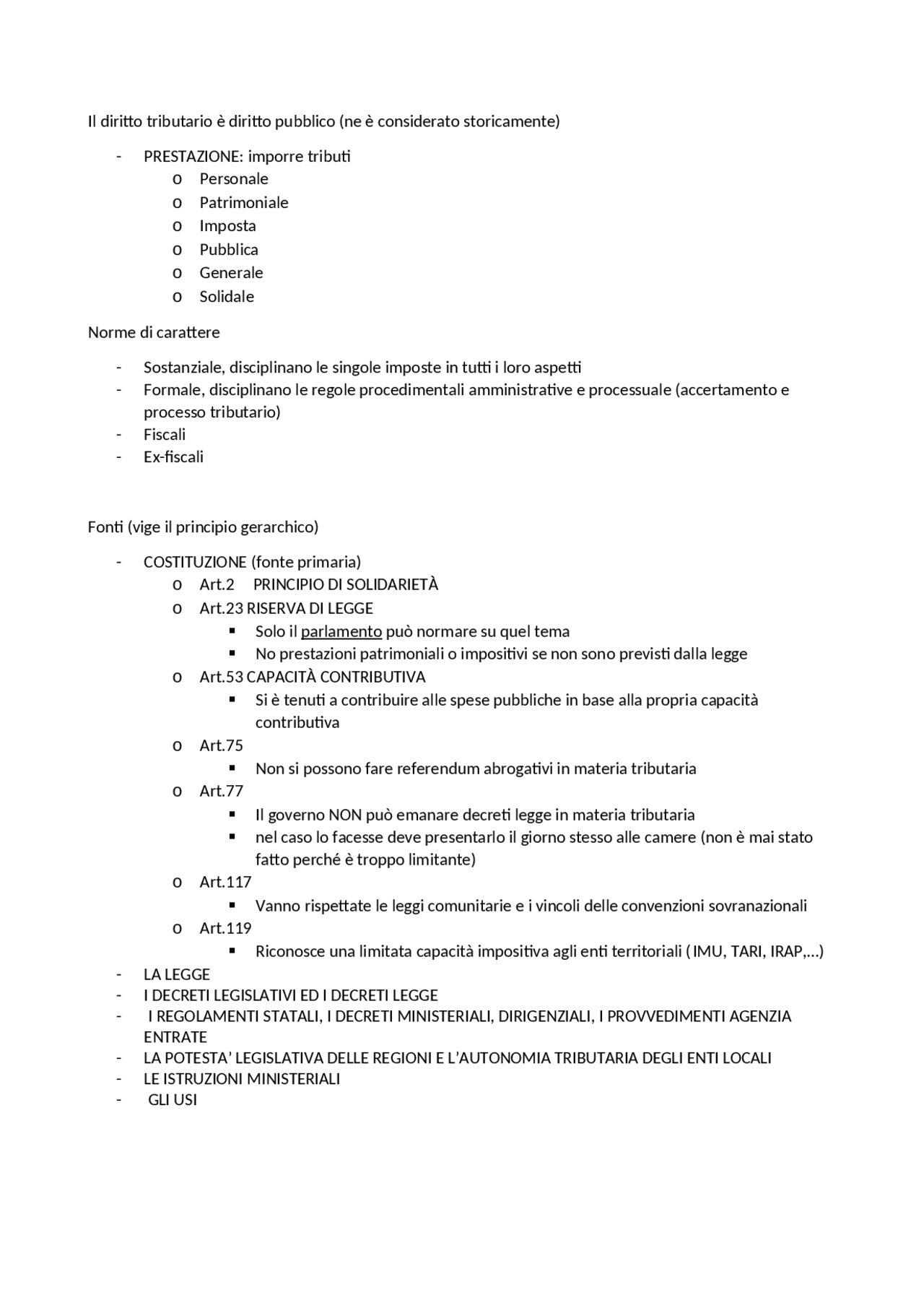 Appunti Di Diritto Tributario Docsity