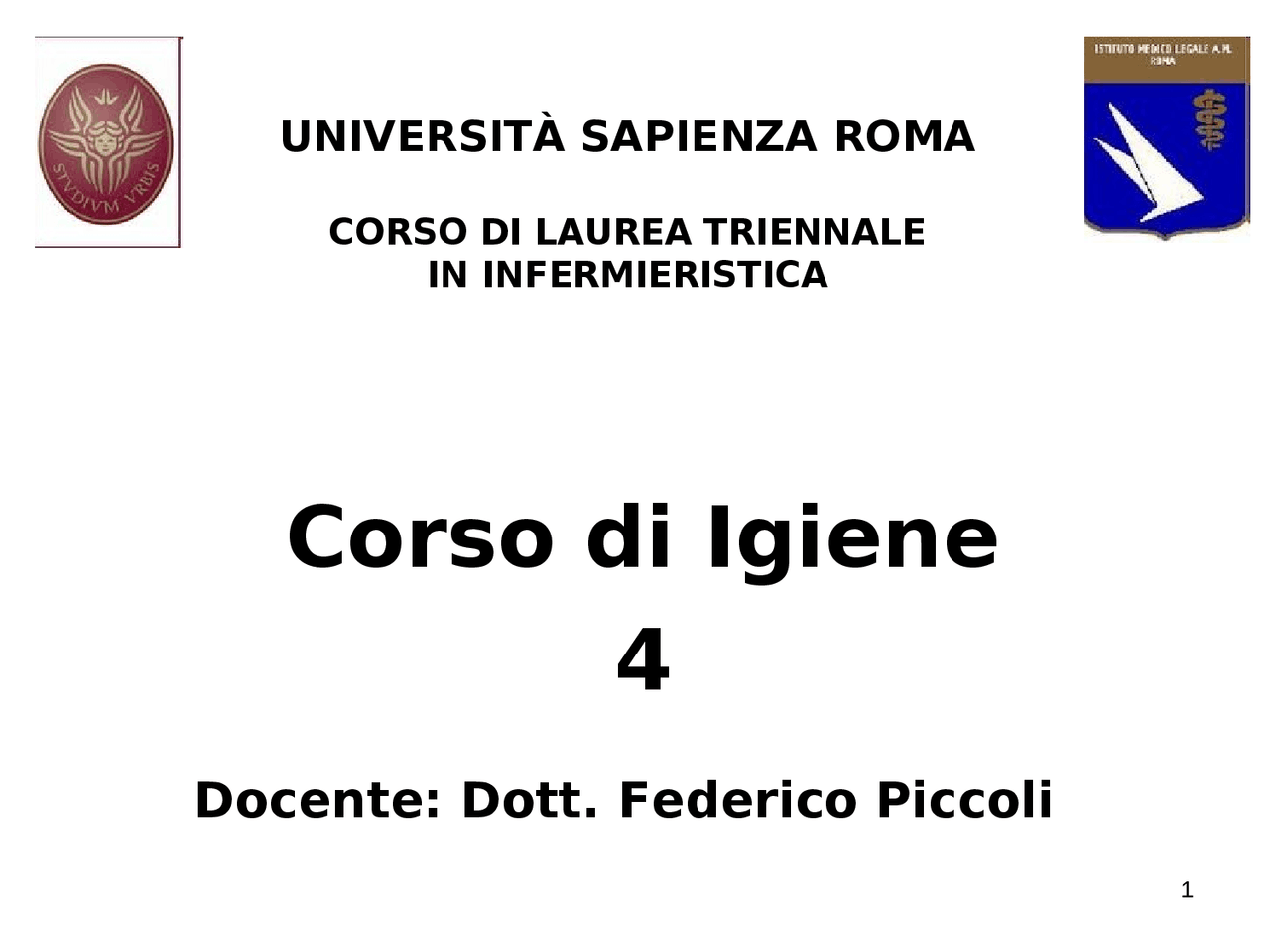 Lezione Di Igiene Infermieristica Dispense Di Infermieristica Docsity