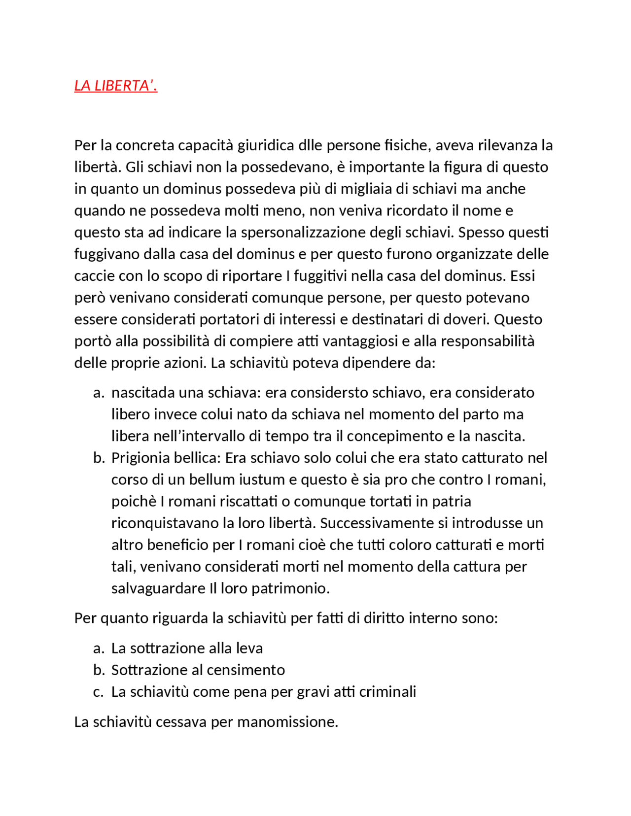 Libertà E Cittadinanza Docsity