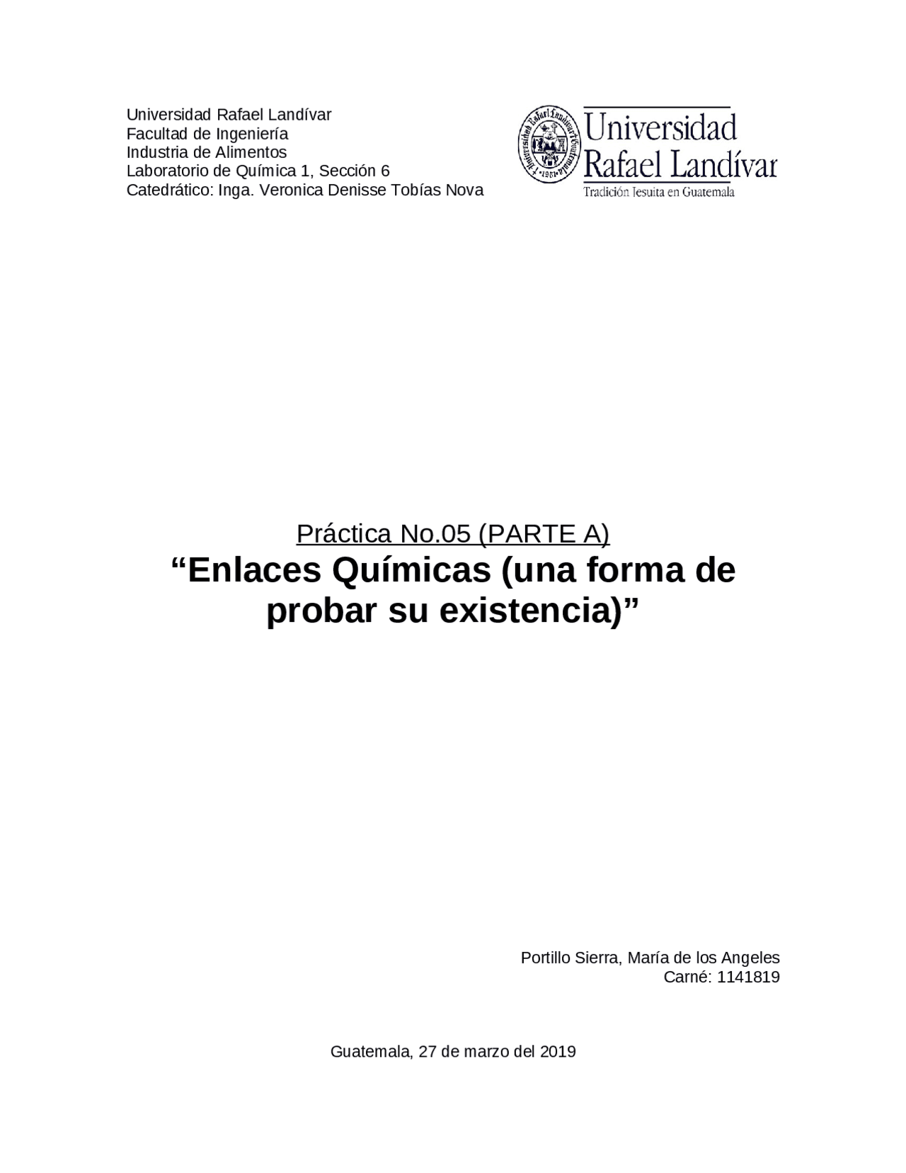Enlaces Químicos Una Forma De Probar Docsity