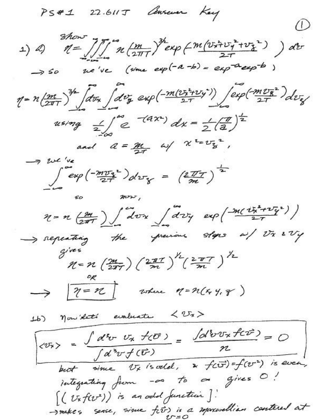 Introduction To Plasma Physics I Solutions To Problem Set 1 Exercises