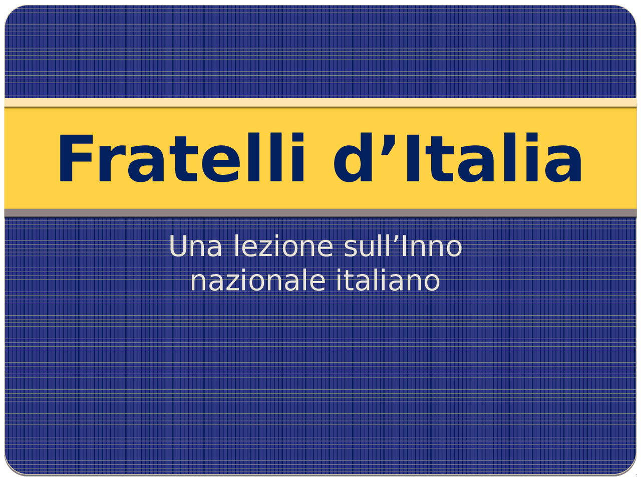 INNO ITALIANO parole e voce - Docsity