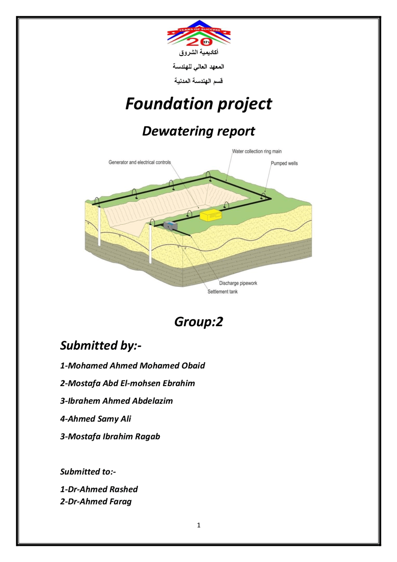 Dewatering system PDF | Lecture notes Soil Mechanics and Foundations ...
