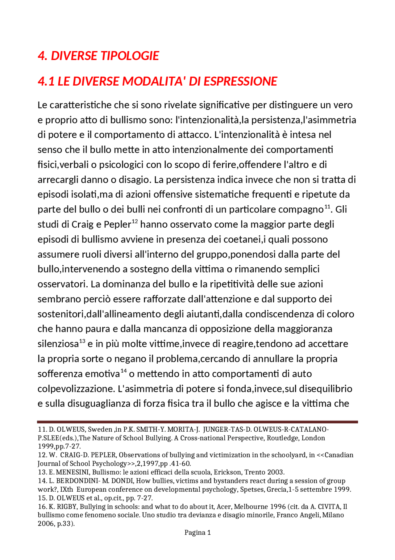 Informazioni Per Bullismo Docsity