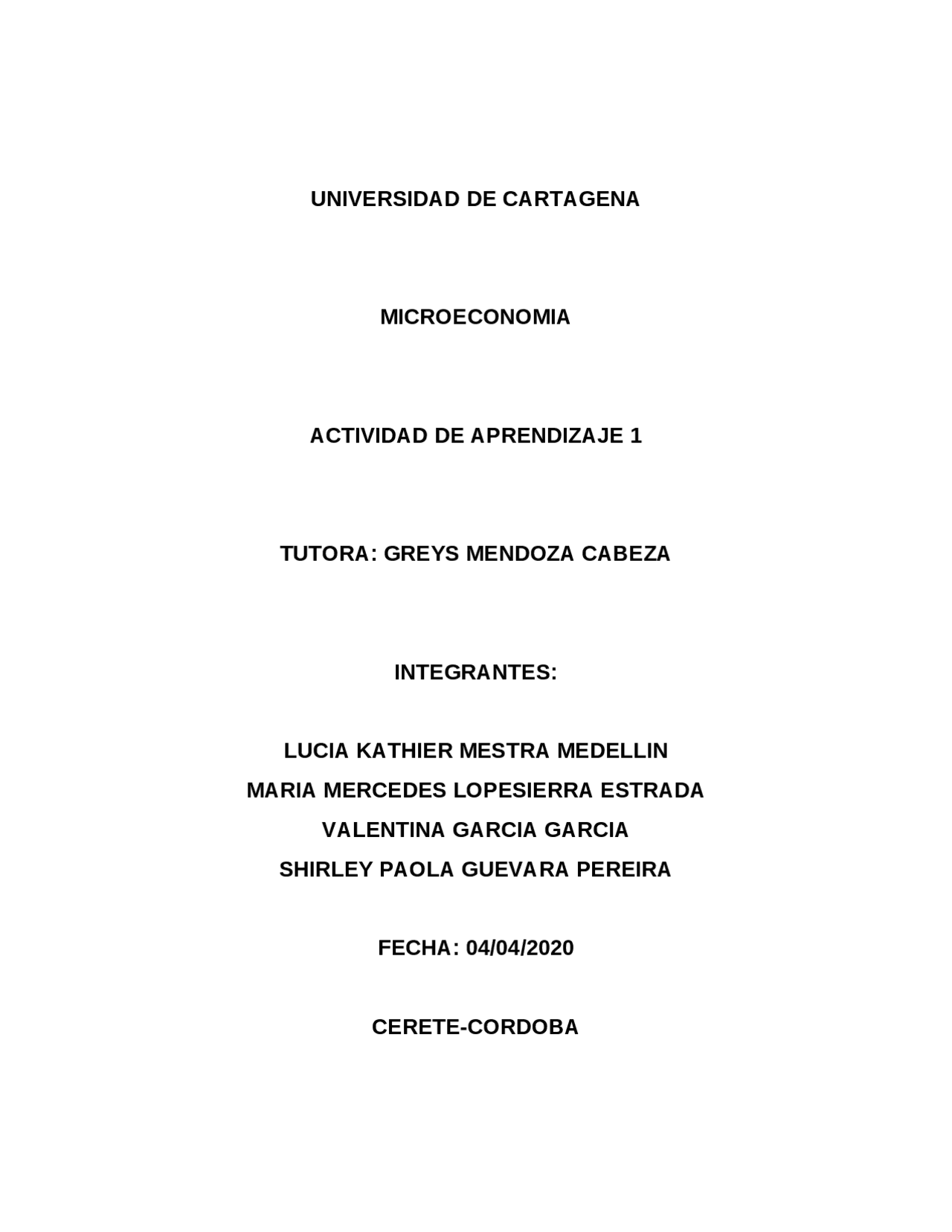 Actividad De Aprendizaje Apuntes De Microeconomía Docsity