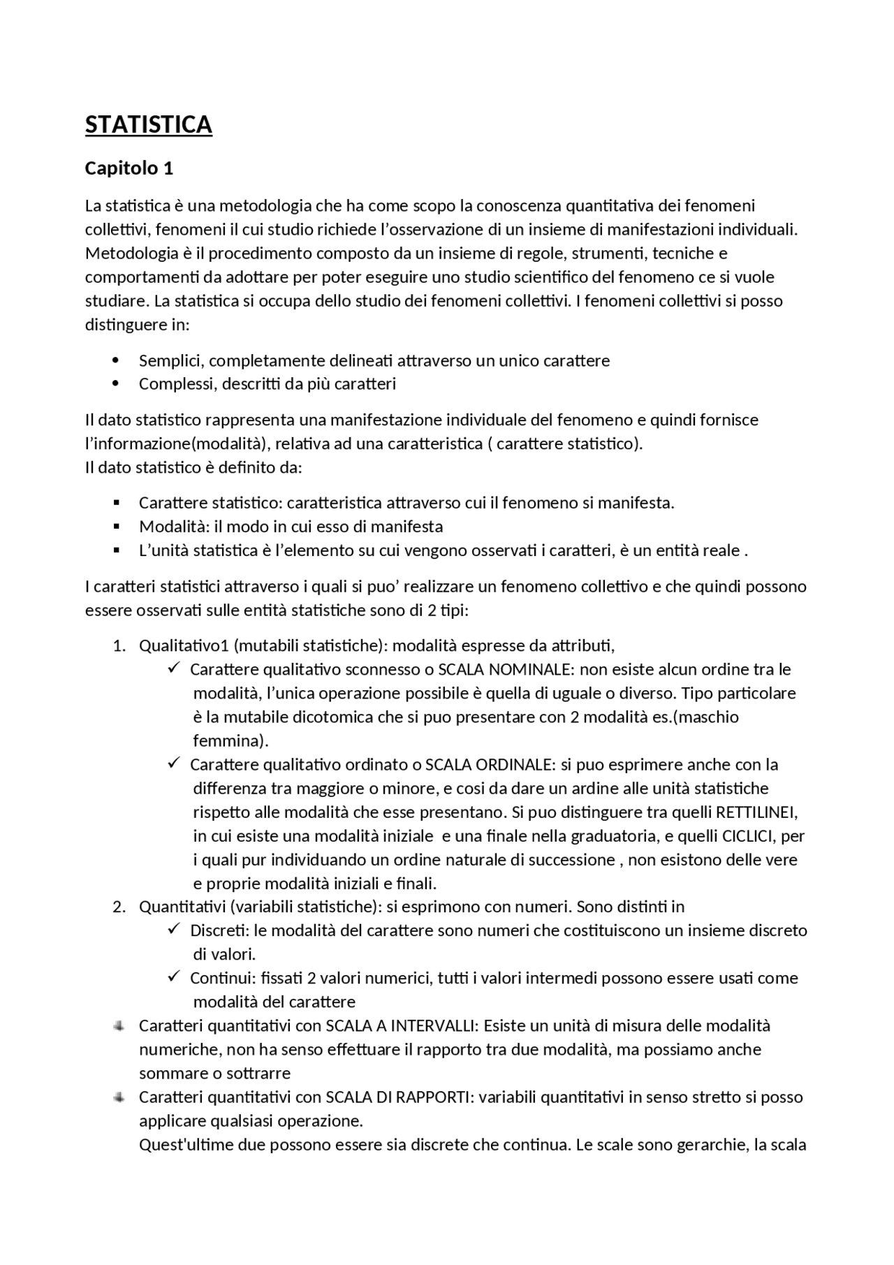 Le basi della Statistica - Docsity
