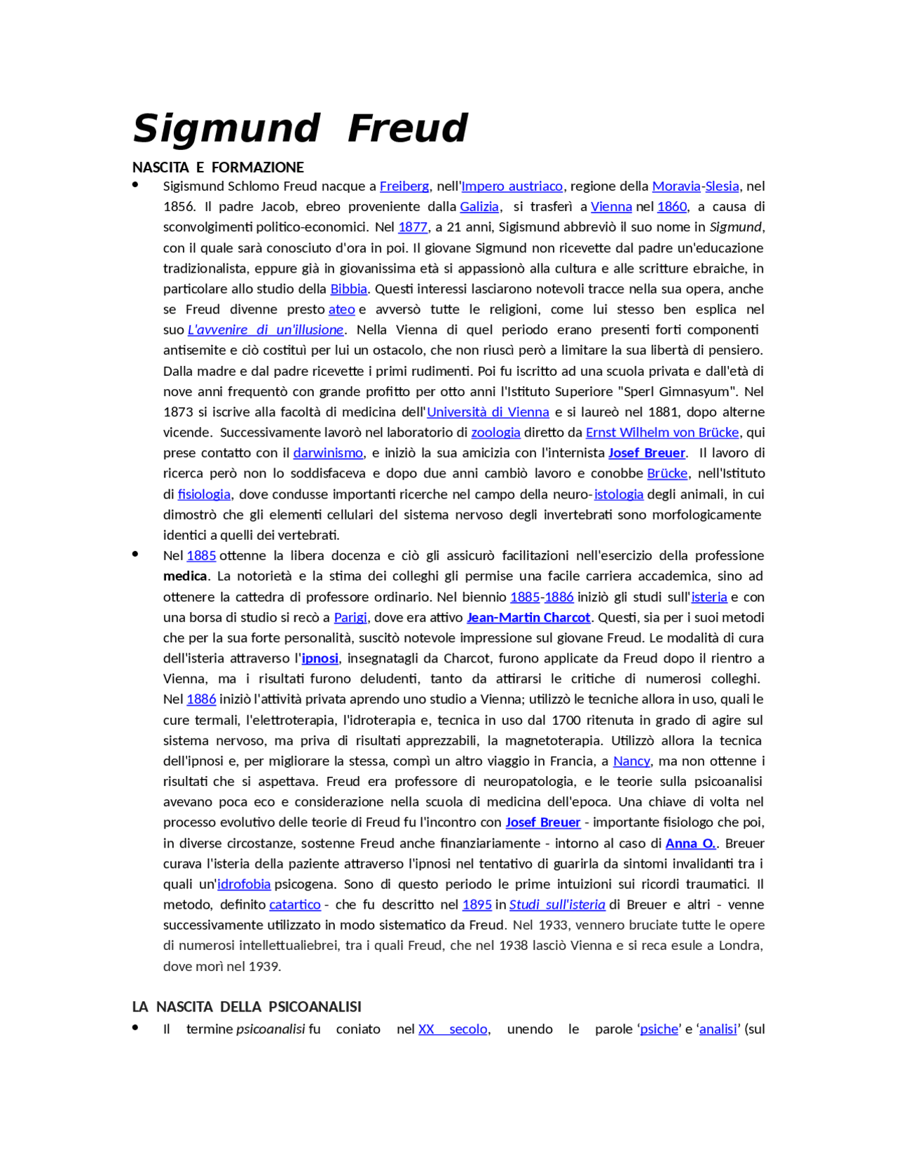 Sigmund Freud Riassunti Docsity