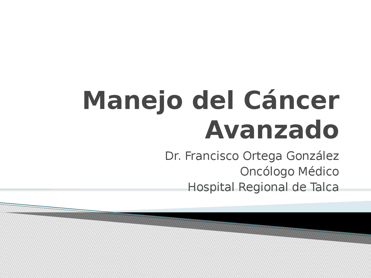Manejo del cáncer avanzado - Docsity