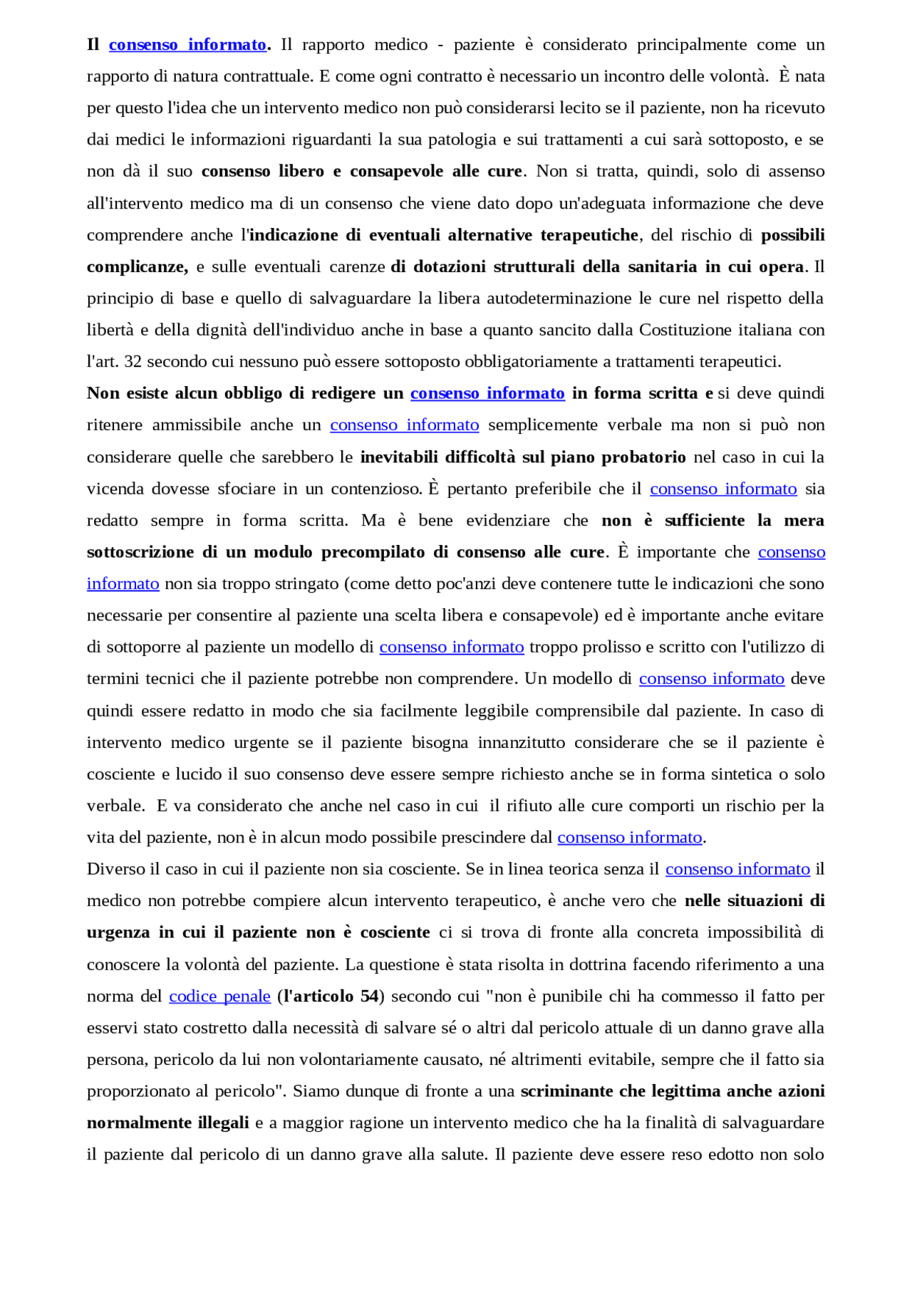 Il Consenso Informato Docsity