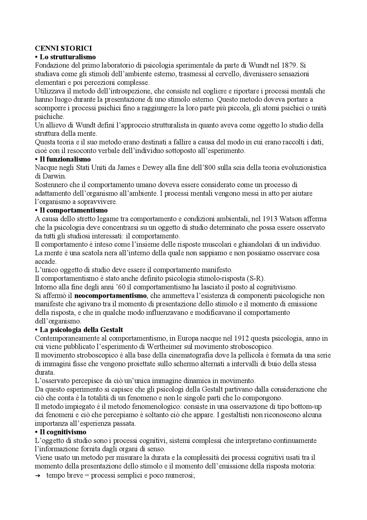 Psicologia Cognitiva Docsity