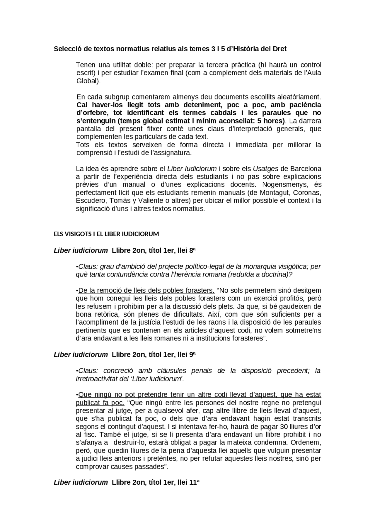 Seminari 1 Historia Del Dret Docsity