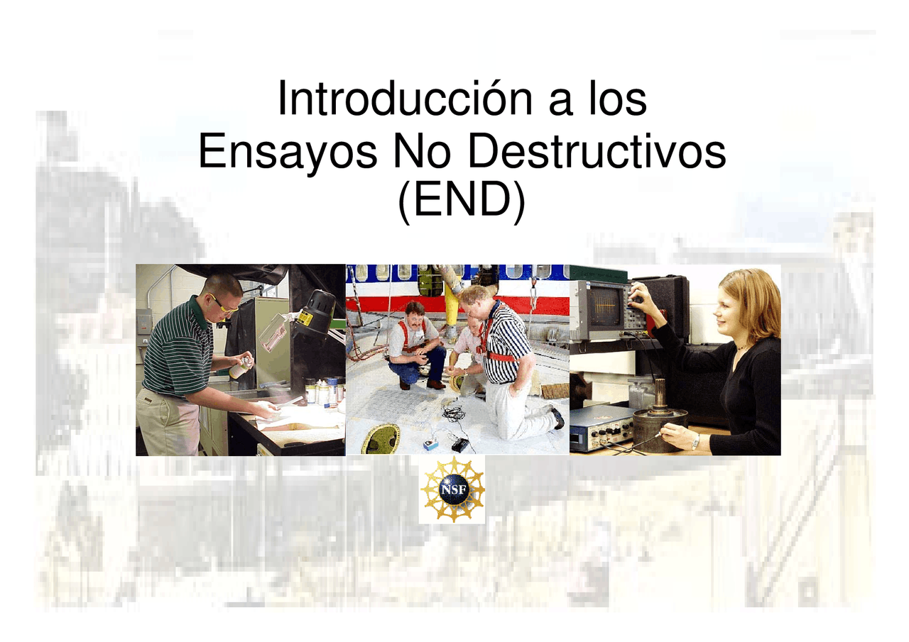 Ensayos No Destructivos - Docsity