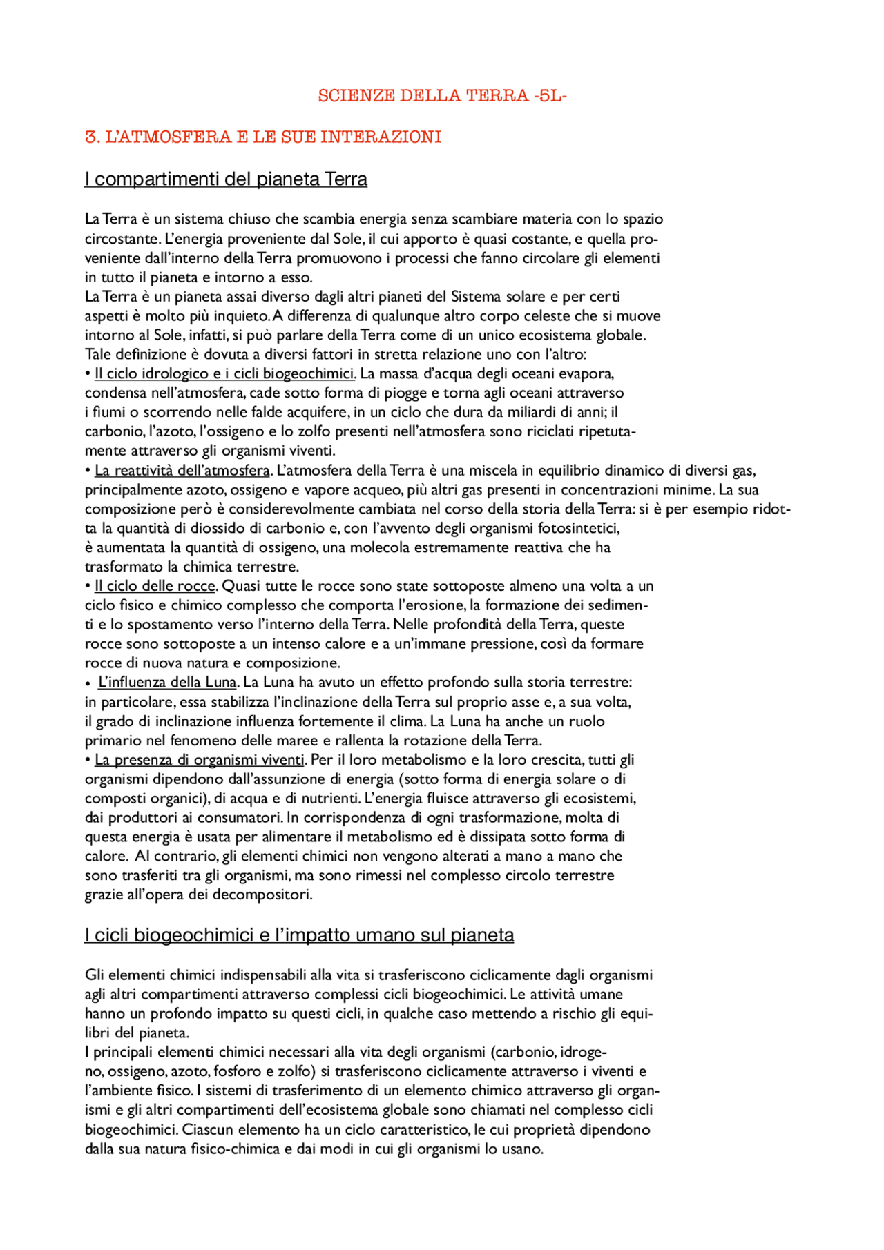 Dispense Scienze Della Terra Dispense Di Scienze Della Terra Docsity