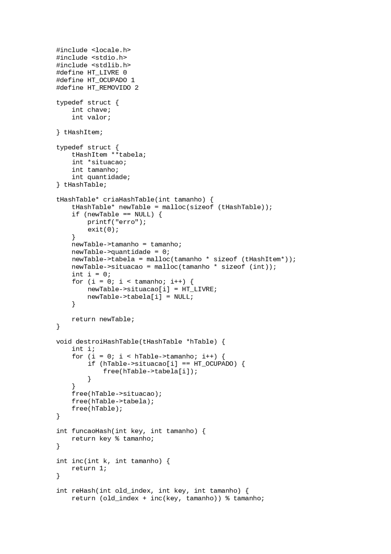 Hash - Estruturas de dados - Docsity