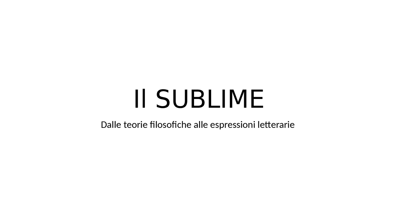 Il sublime inglese preromanticismo - Docsity