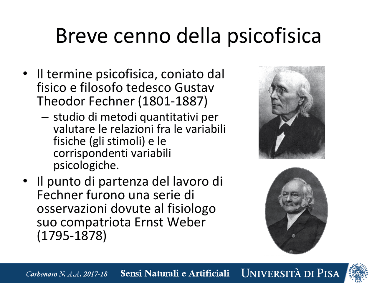 Psicologia psicofisica - Docsity