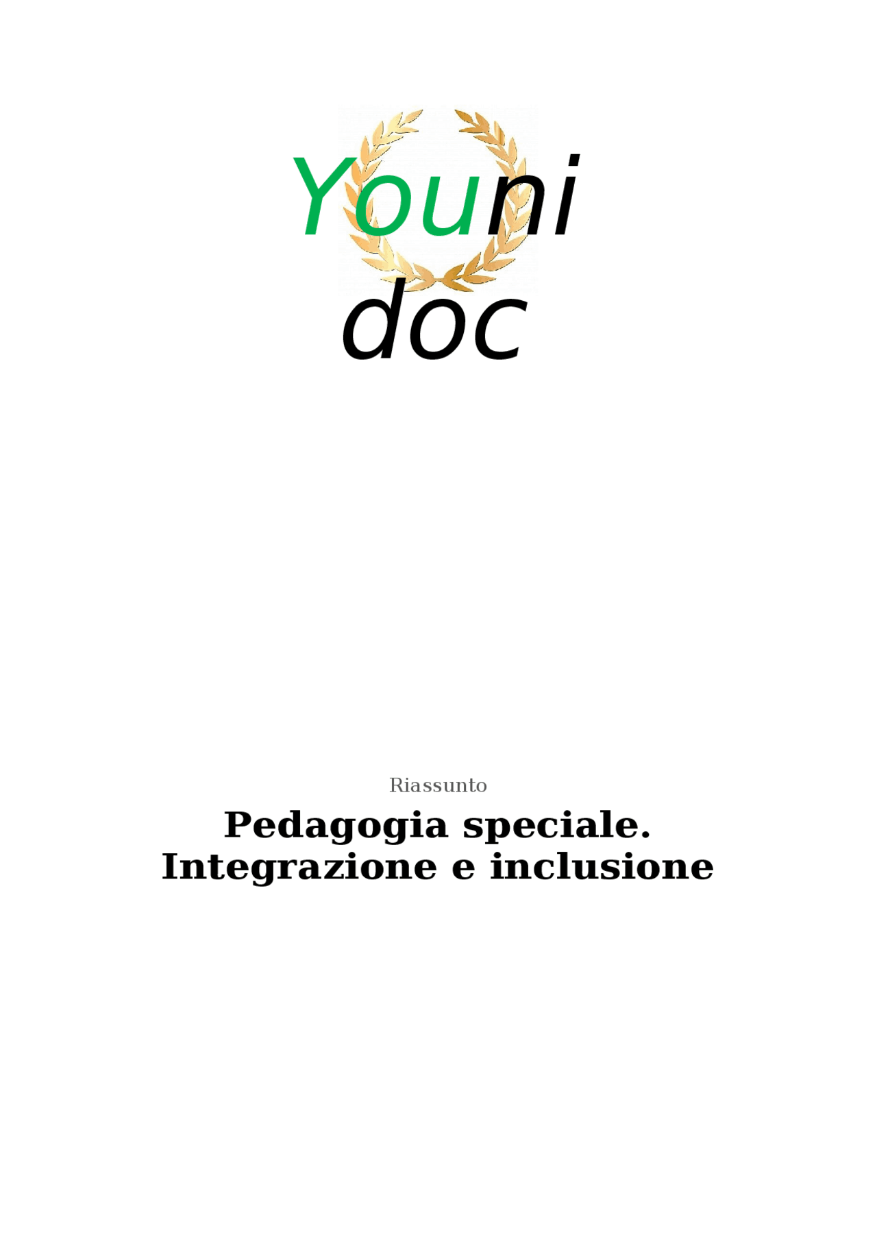 Integrazione E Inclusione Docsity