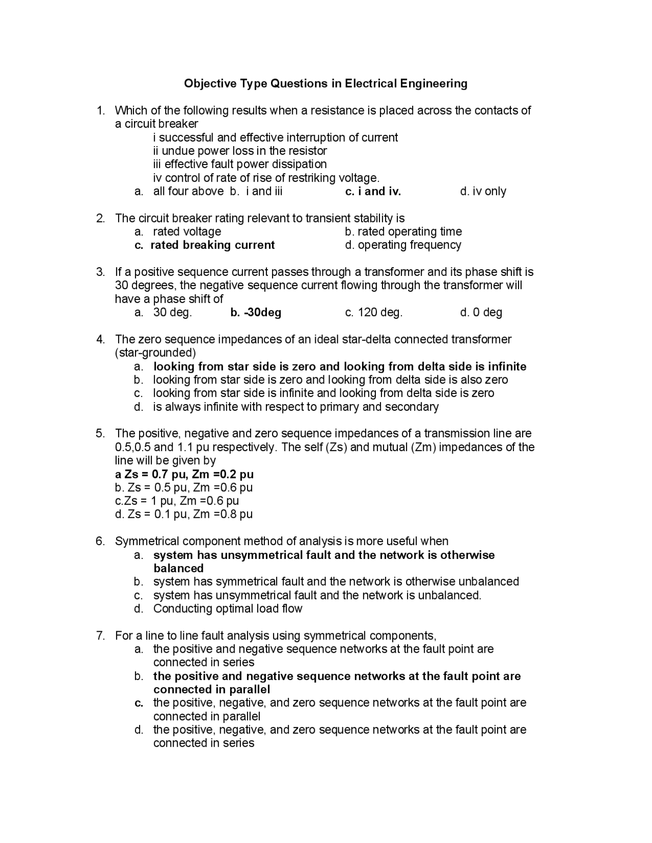 REE objective board exam | Exams Electrical Engineering | Docsity