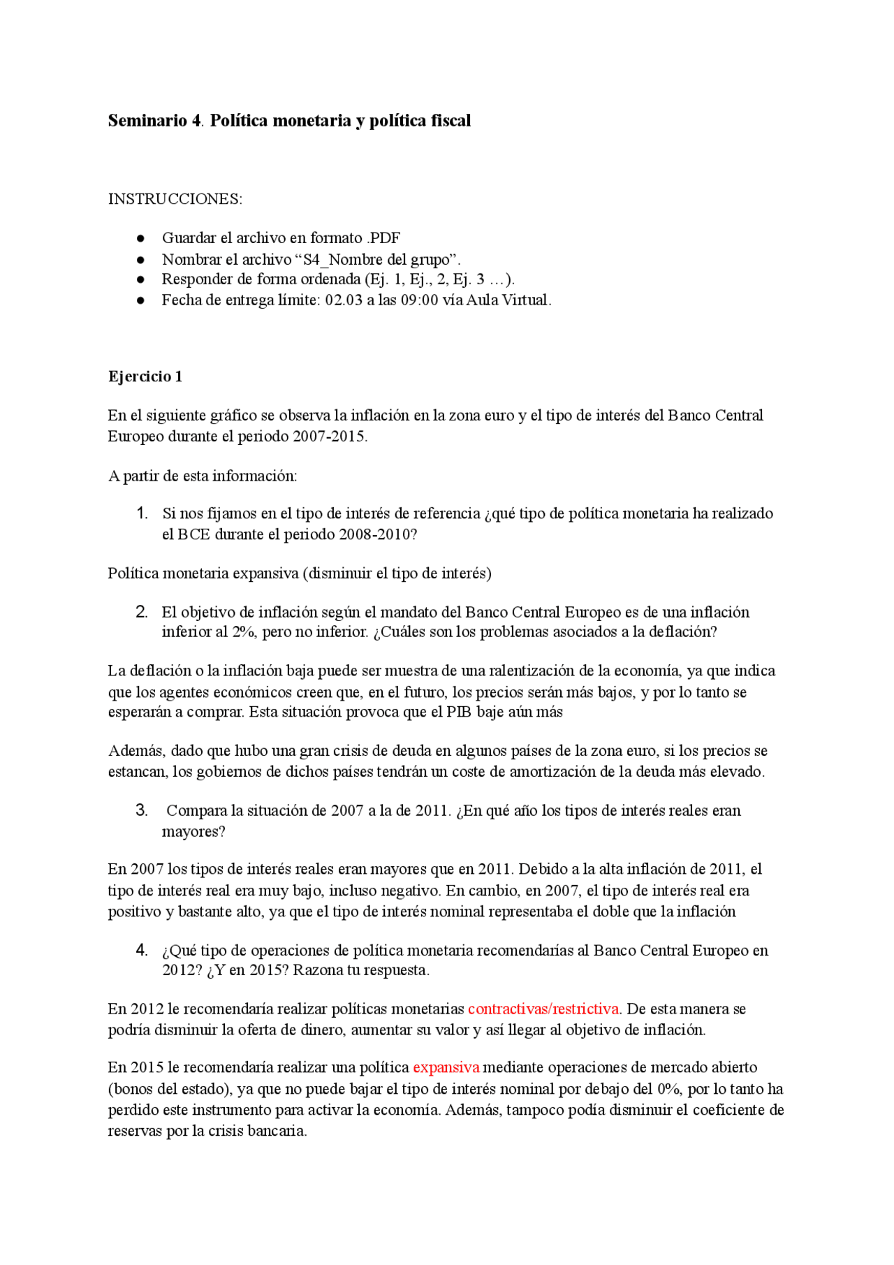 Seminari 4 Economia Upf Docsity