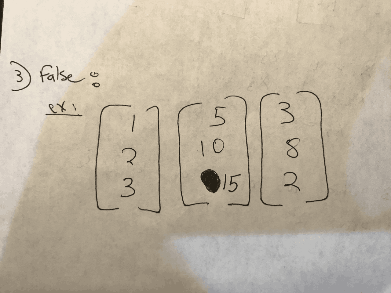 Linear Algebra Example - Docsity
