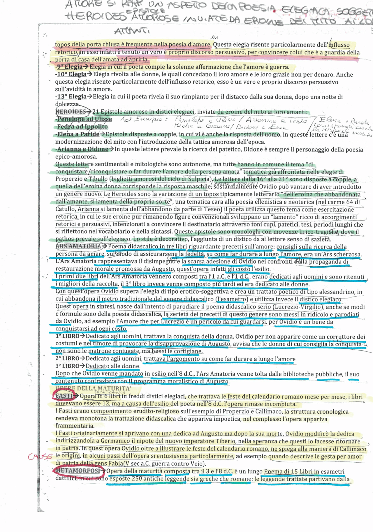 Ovidio 2 Letteratura Latina Libri Docsity