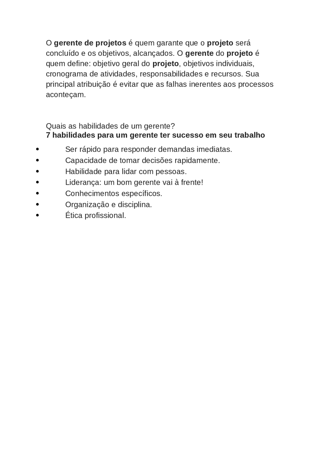 Gestao De Projetos Ava Docsity