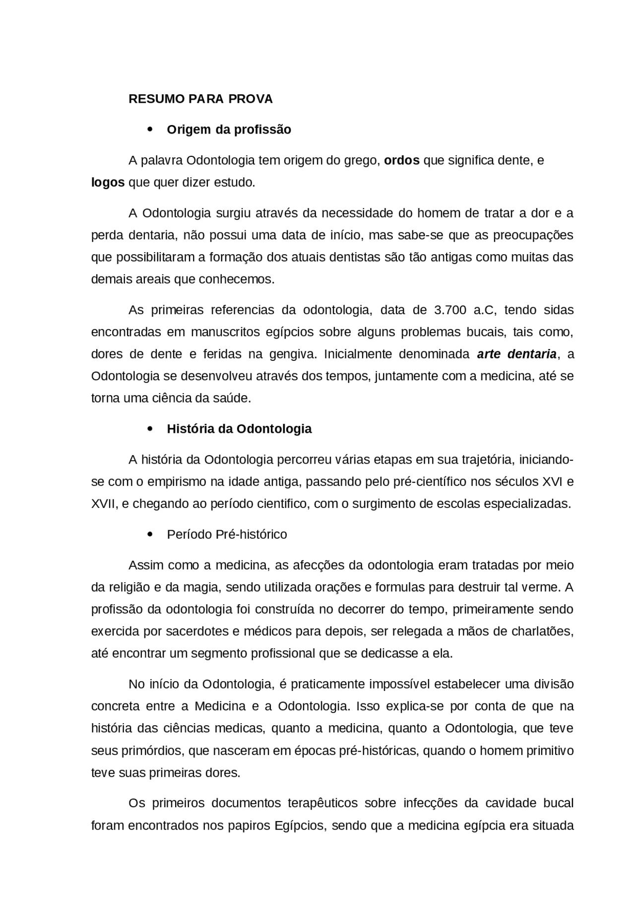 Introdução A Odontologia Docsity
