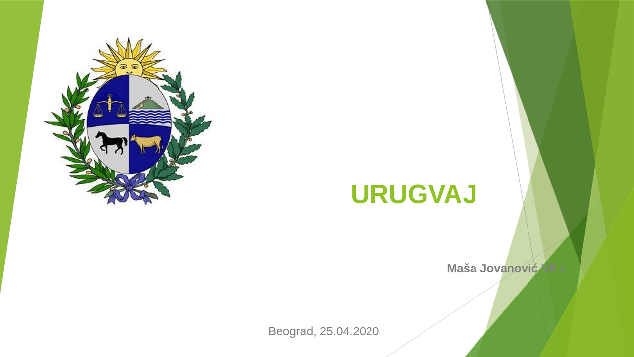 Urugvaj geografska obelezja | Slajdovi' predlog Geografija - Docsity