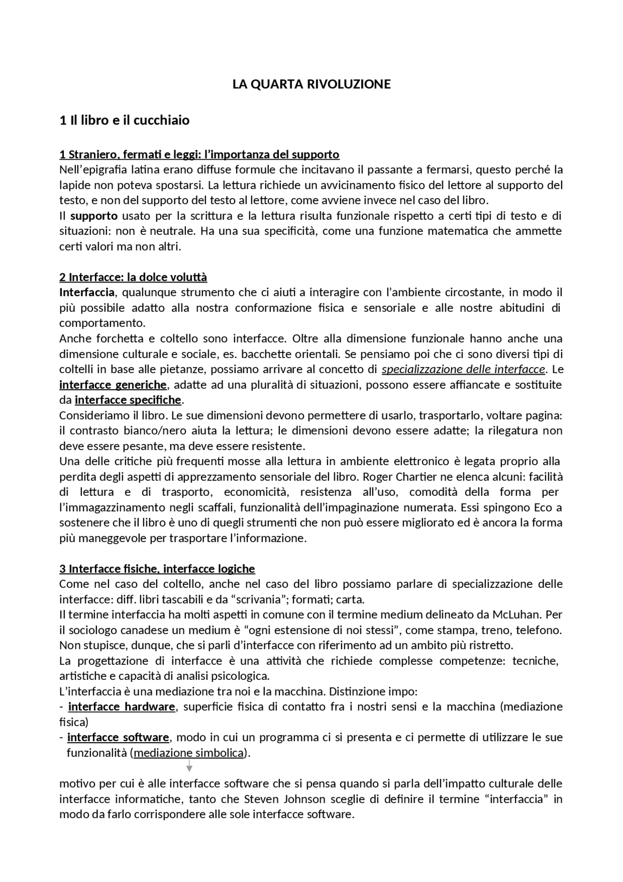 Riassunto La Quarta Rivoluzione Docsity