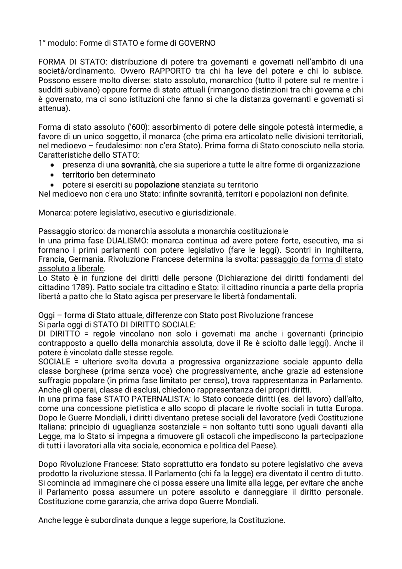 Diritto Pubblico E Delle Autonomie Locali Prof Losurdo Docsity