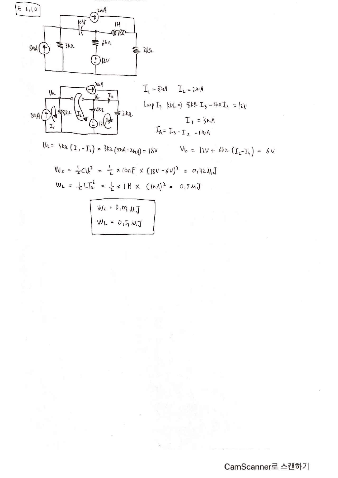 Engineering Circuit Analysis 11th E6.10 | Exams Engineering | Docsity