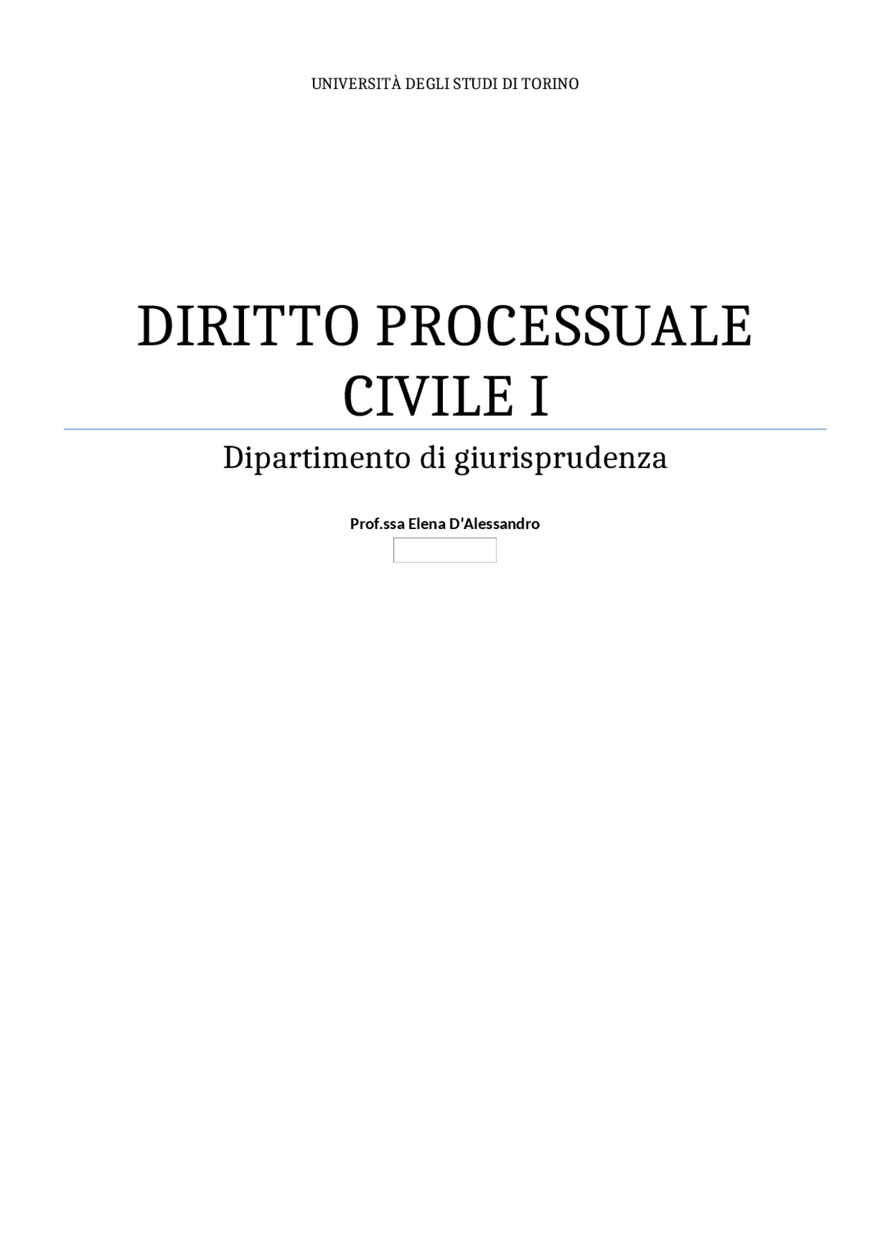 Sbobine Diritto Processuale Civile I | Sbobinature di Diritto Processuale Civile | Docsity