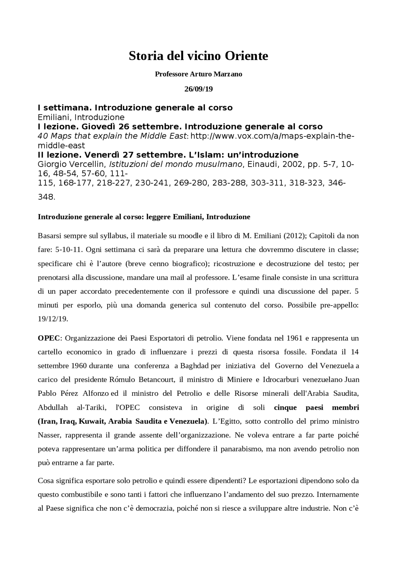 Storia Del Vicino Oriente Docsity