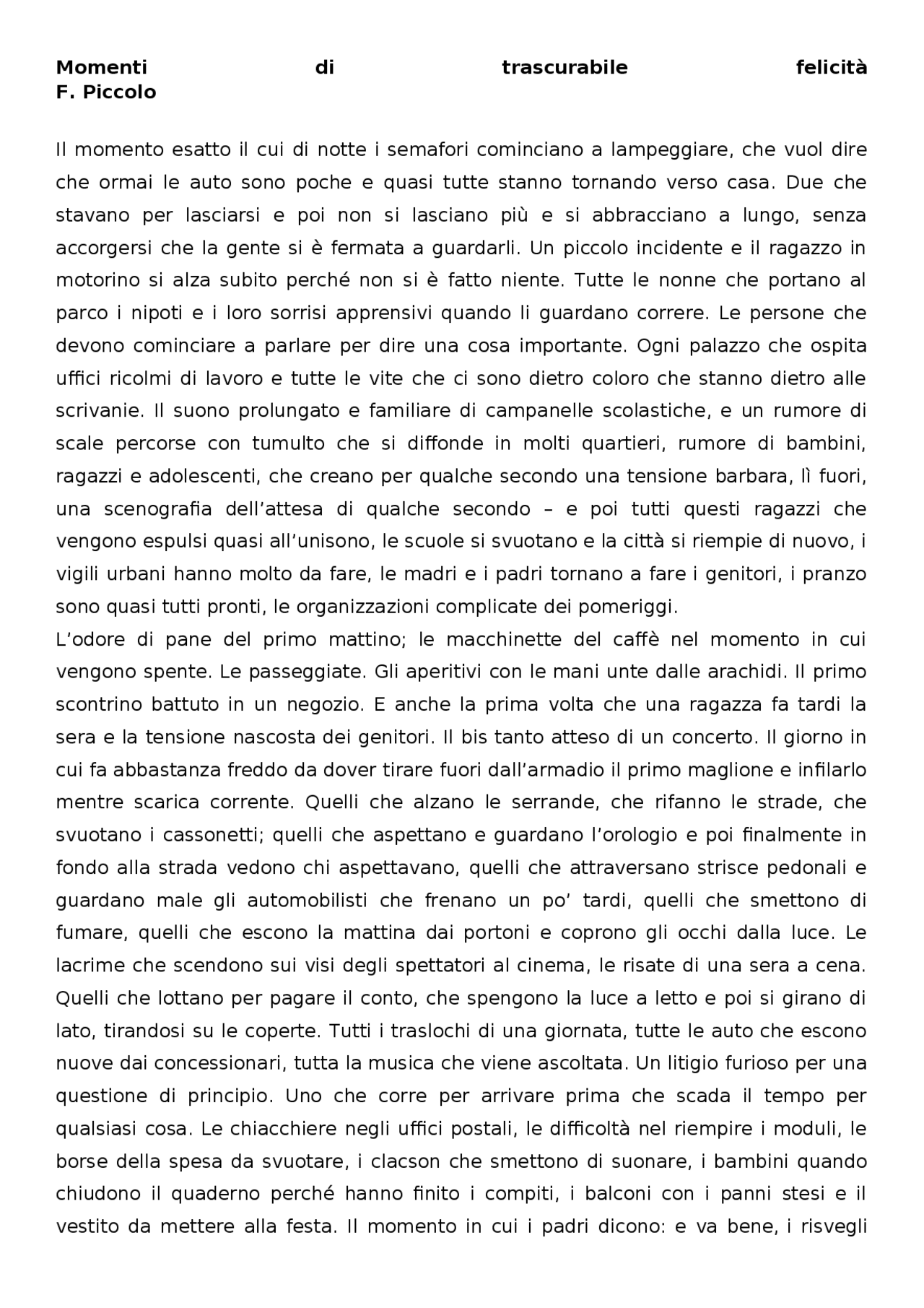 Documenti per un saggio sulla felicità - Docsity