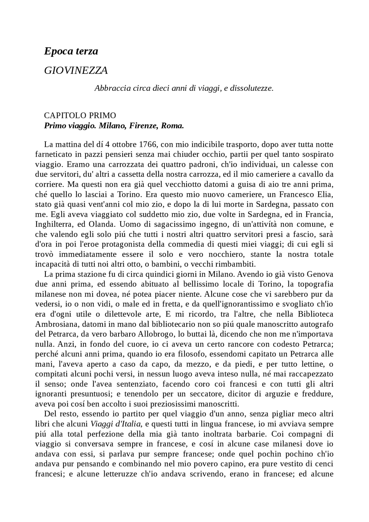Vita Di Alfieri Epoca Iii Docsity