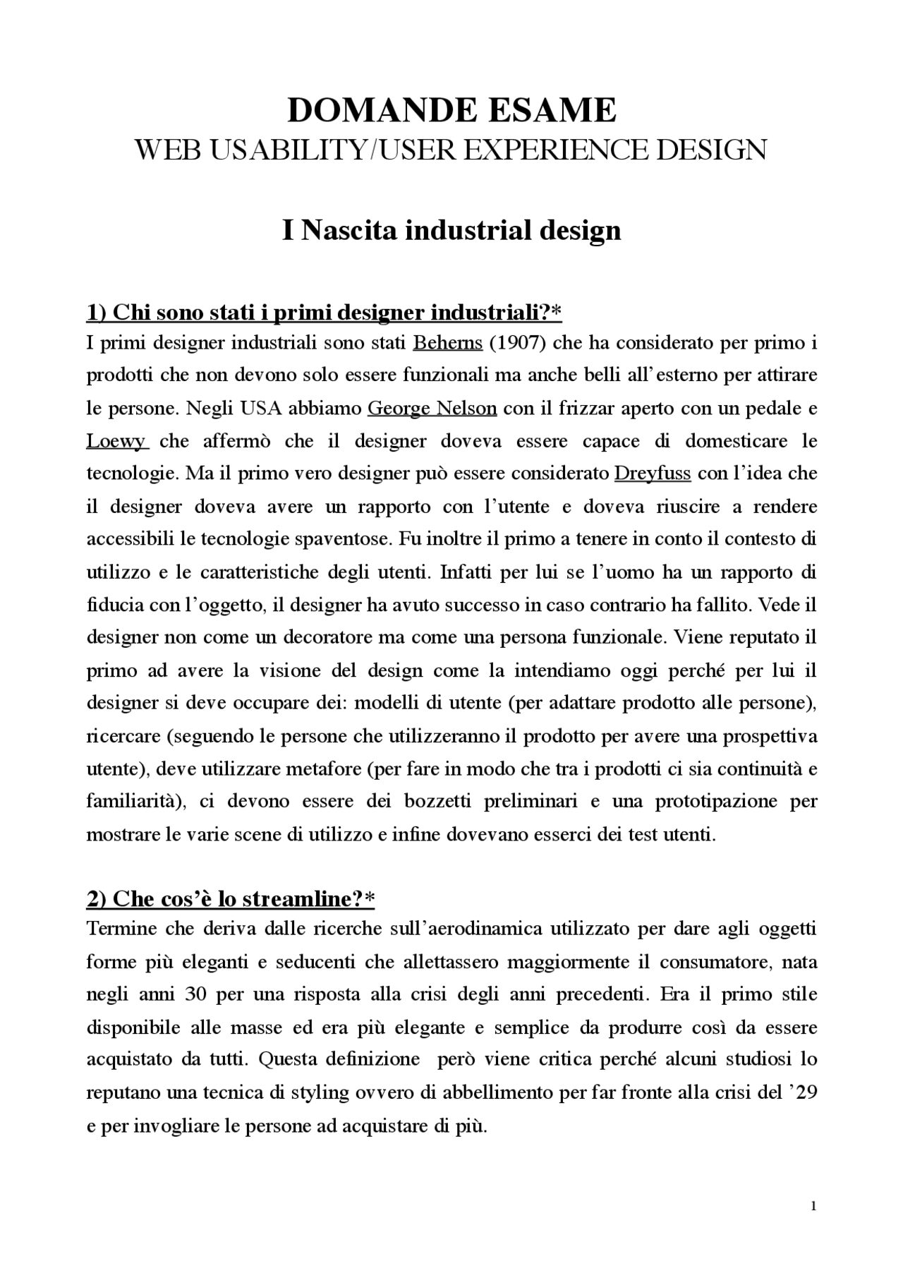 Domande Esame Mariani Web Usabilityuser Experience Design Appunti