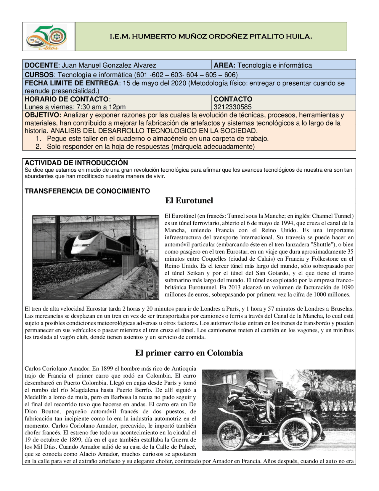 Taller De Informatica Ejercicios De Informática Docsity