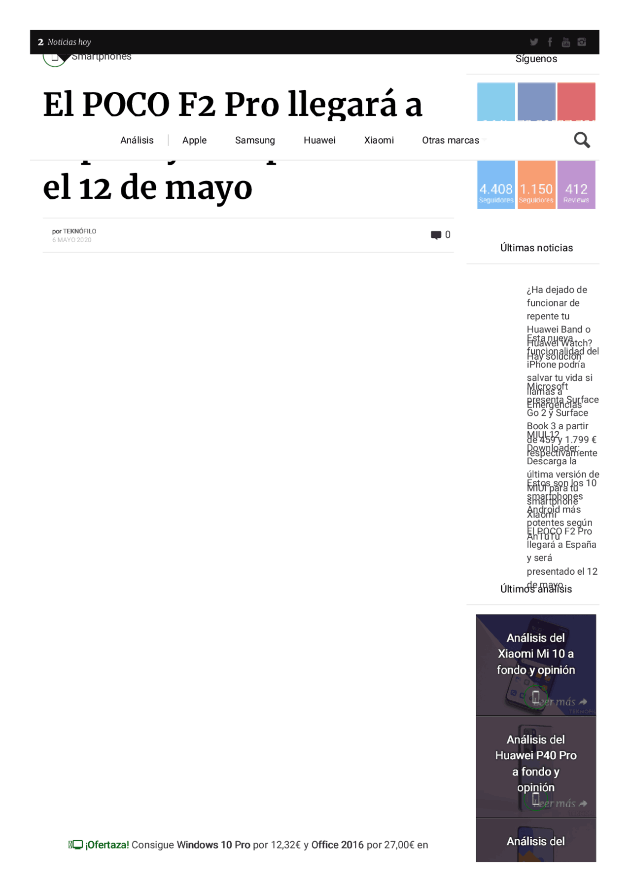 Anuncio de la presentación del POCO F2 Pro en España | Assignments ...