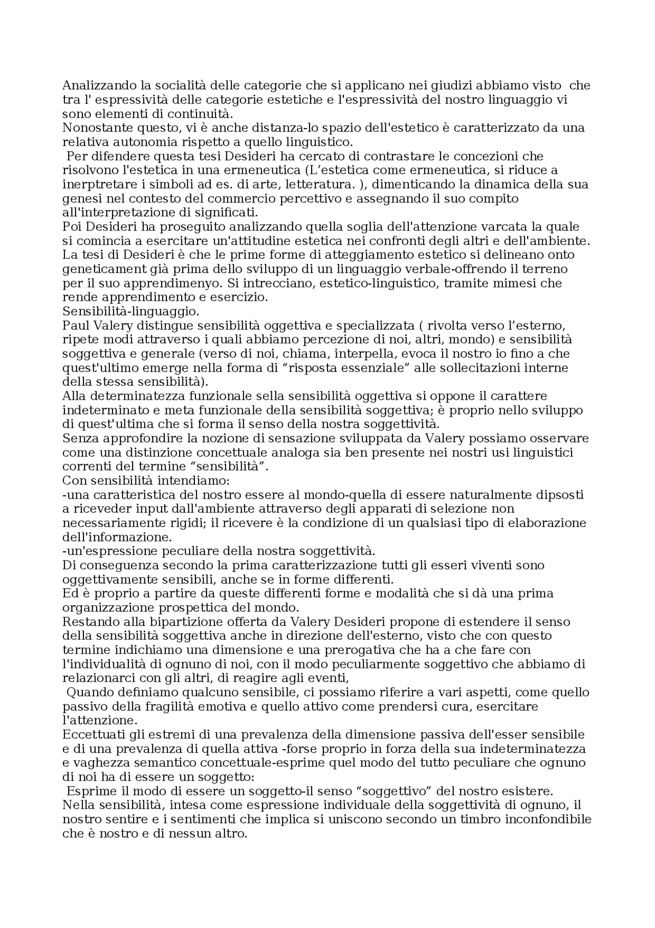 Riassunto Percezione Riflessa Cap 6 Docsity