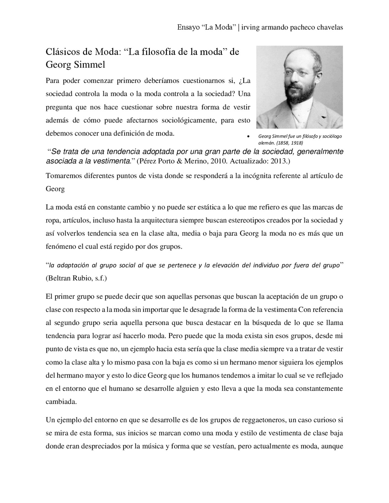 Clasicos de moda “La filosofía de la moda” - Docsity